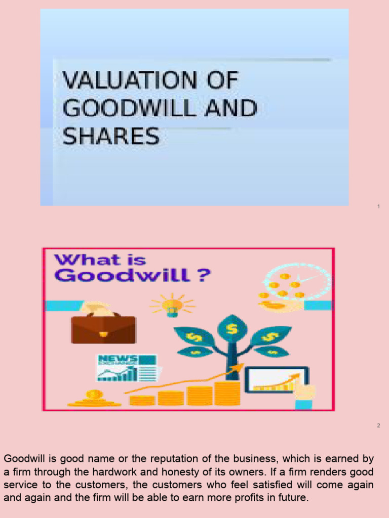 2.valuation of Goodwill &shares | PDF | Goodwill (Accounting ...