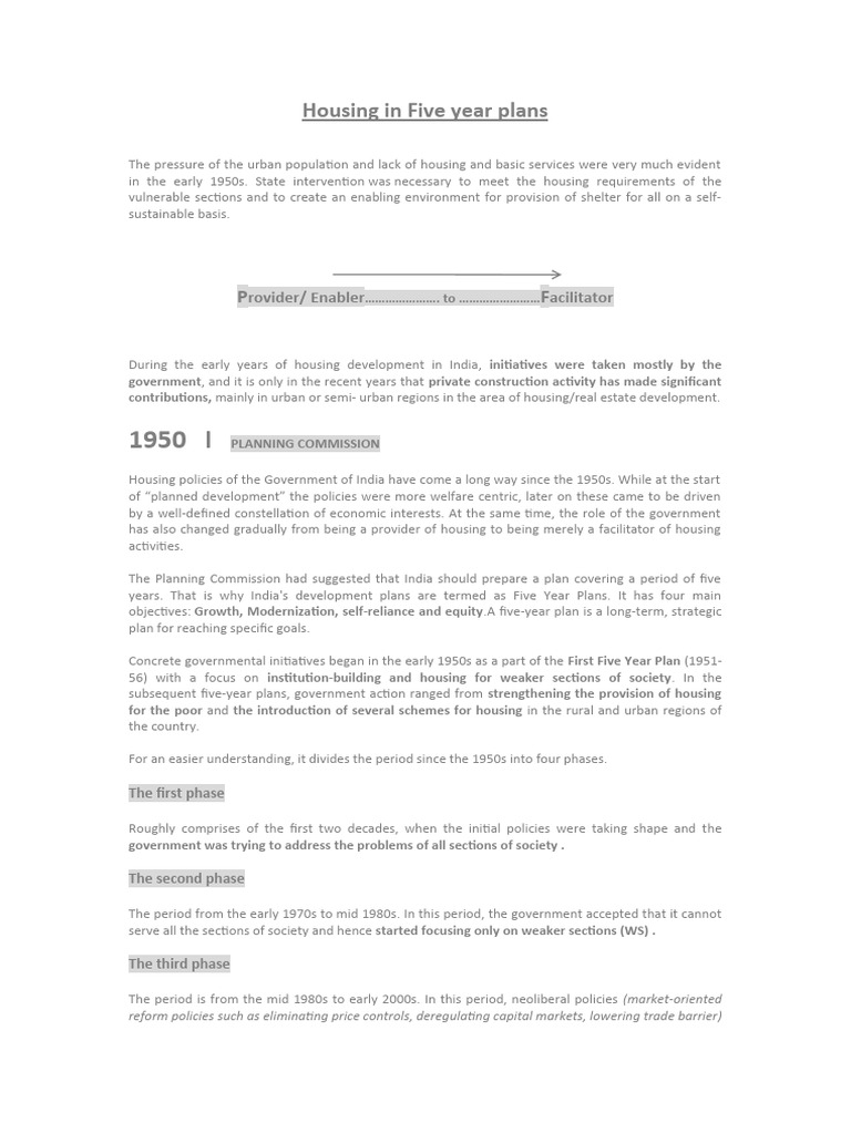 5 Year Plans | PDF | Poverty | Poverty & Homelessness