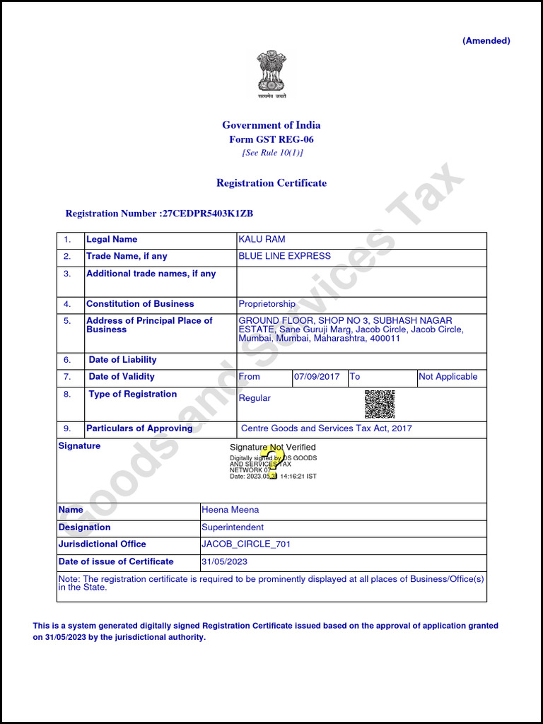 GST Blue Line Express | PDF | Business | Justice