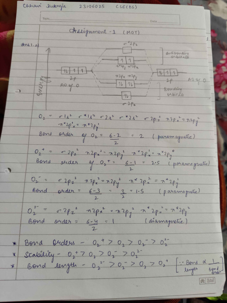 Chem MOT Assignment 1 | PDF