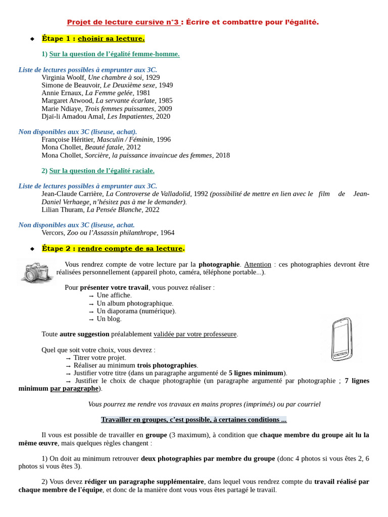 Lecture Cursive 2 Projet Et Liste | PDF | Maison et jardin | Jeunes adultes