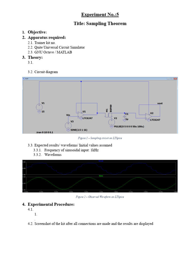Sampling Theorem Lab Guide | PDF | Technology & Engineering