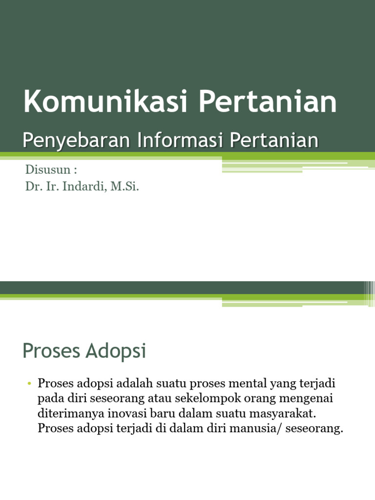 Topik 11 Proses Adopsi Dan Difusi Inovasi | PDF | Karier & Perkembangan | Pengembangan Diri