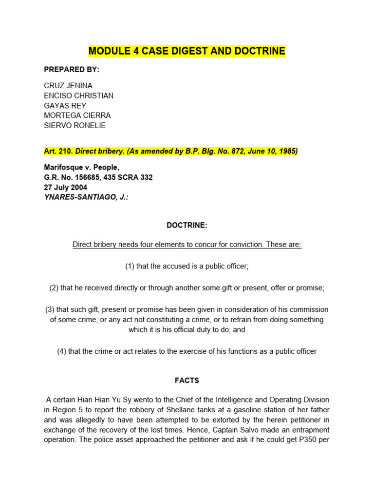 Crim 2 Digest Mod 4 | PDF