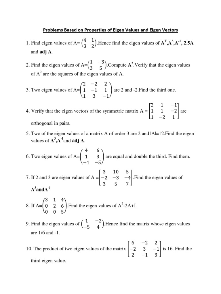 Eigen Problems for Math Students | PDF | Teaching Methods & Materials