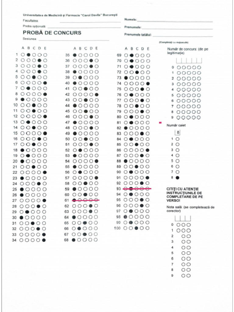 Barem Sim Bio-Fizica | PDF