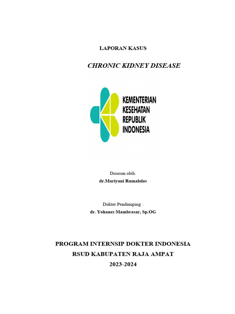 Laporan Kasus CKD DR - Mariyani | PDF