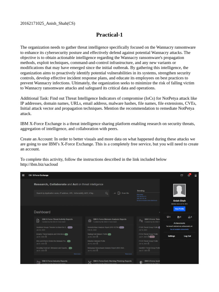 Anish Shah Prac1 | PDF | Security | Computer Security