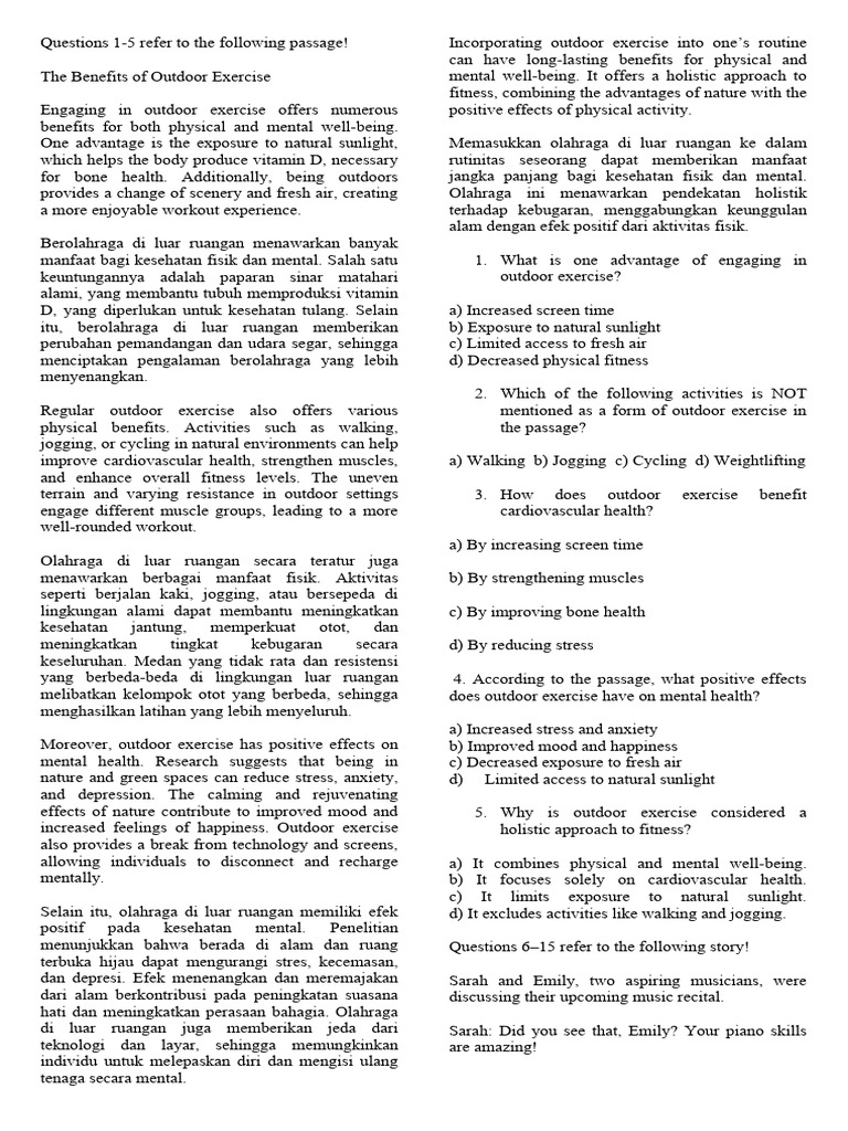 Soal Reading Contoh | PDF