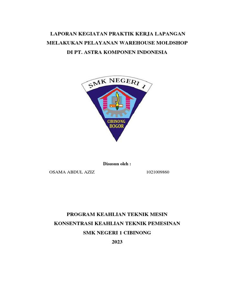 Laporan PKL di SMK Negeri 1 Cibinong | PDF
