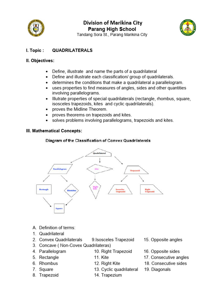 Interactive Powerpoint Presentation On Quadrilaterals | PDF | Rectangle | Euclidean Geometry