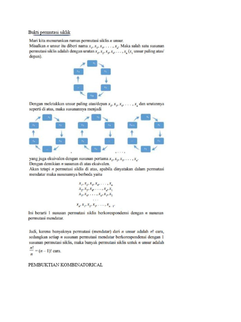Bukti Permutasi Siklik | PDF | Metode & Bahan Ajar