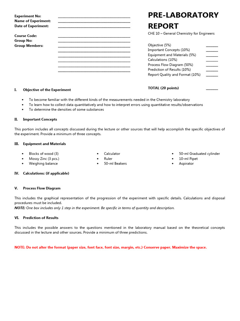 Pre-Lab Template | PDF