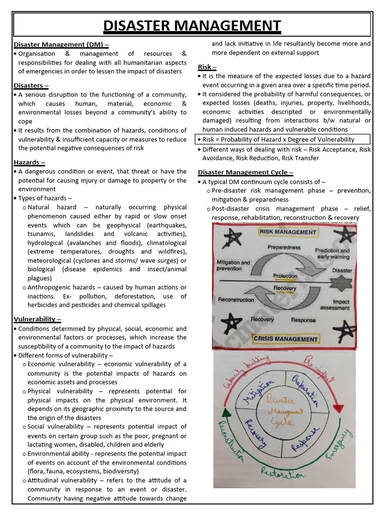 Disaster Management | PDF | Cyclone | Flood