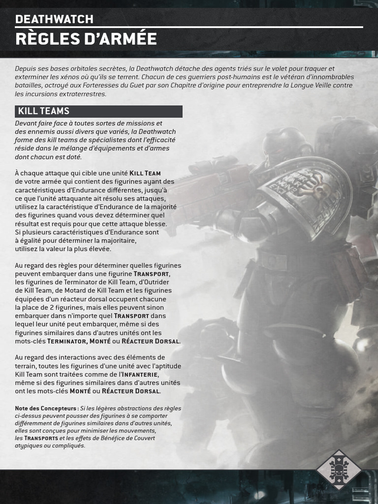 Regle Armee Deathwatch - Compressed | PDF