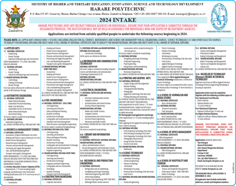 1326 Harare Poly INTAKES Ad 26X9 AMENDED | PDF