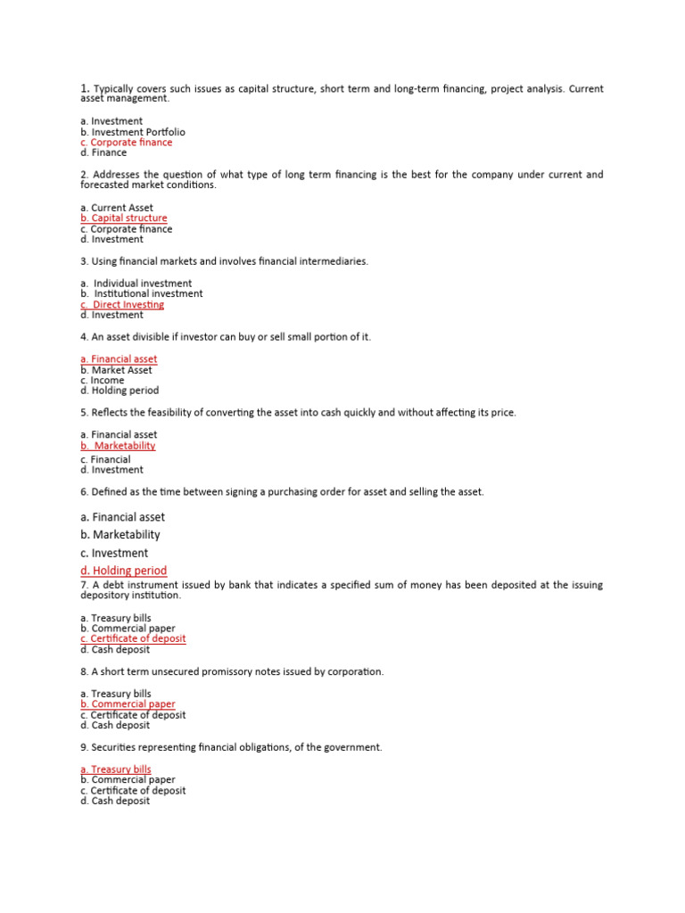 Midterm and Final Reviewer | PDF | Bonds (Finance) | Financial Risk