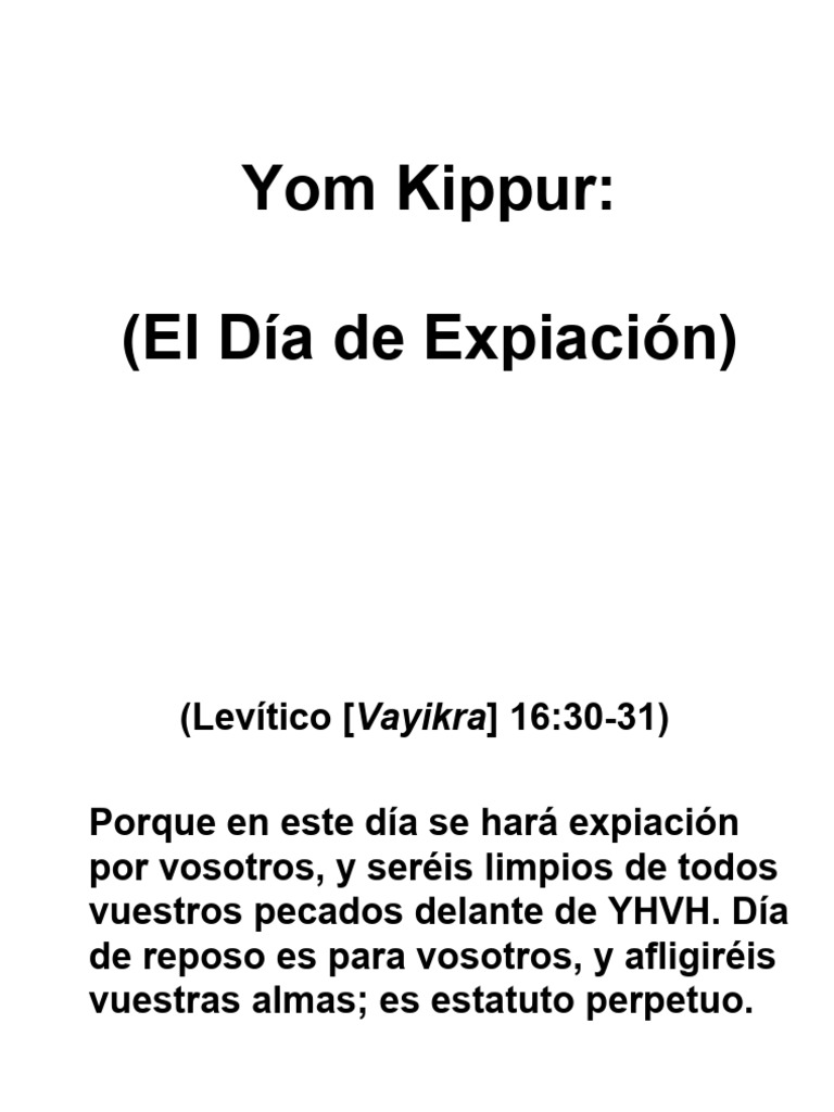 Autor Desconocido Yom Kippur El Día De Expiación Descargar Gratis