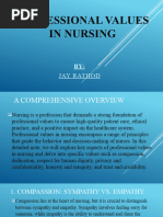 Unit 6 The 6 Core Values of Nursing Professionals Explained | PDF