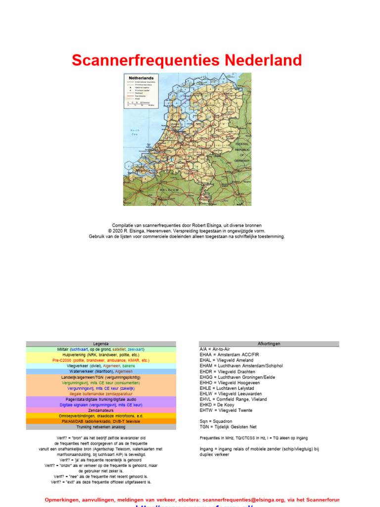 Frequenties Nederland | PDF