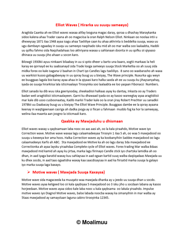 Elliot Waves Moalimuu | PDF