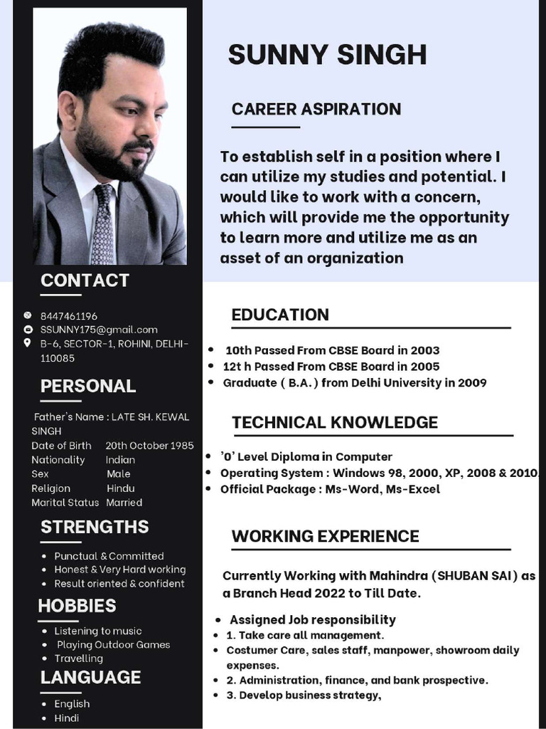 Sunny Singh-Cv | PDF