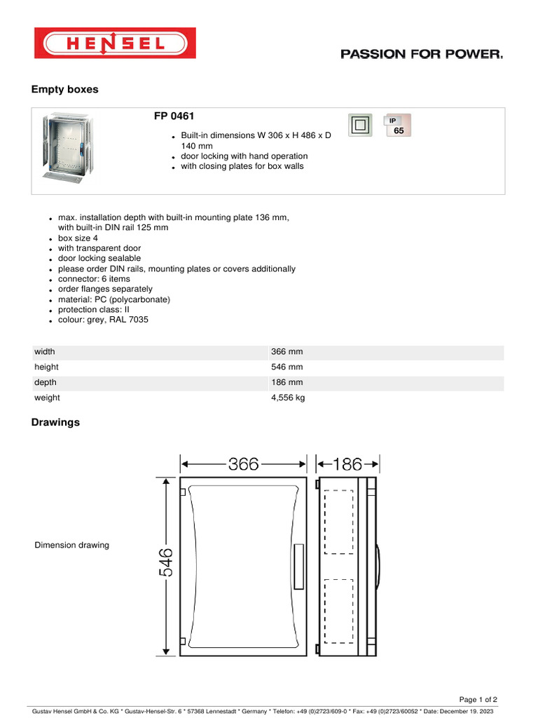 Hensel Electric | PDF
