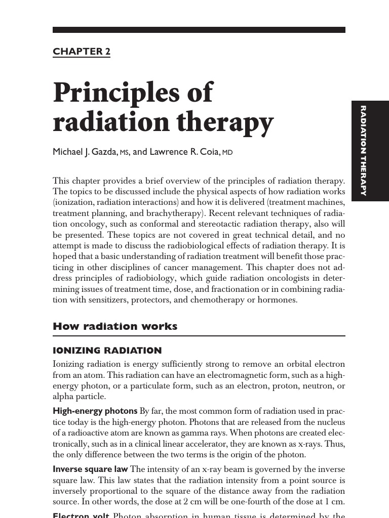 Radiotherapy | PDF | Radiation Therapy | Electron