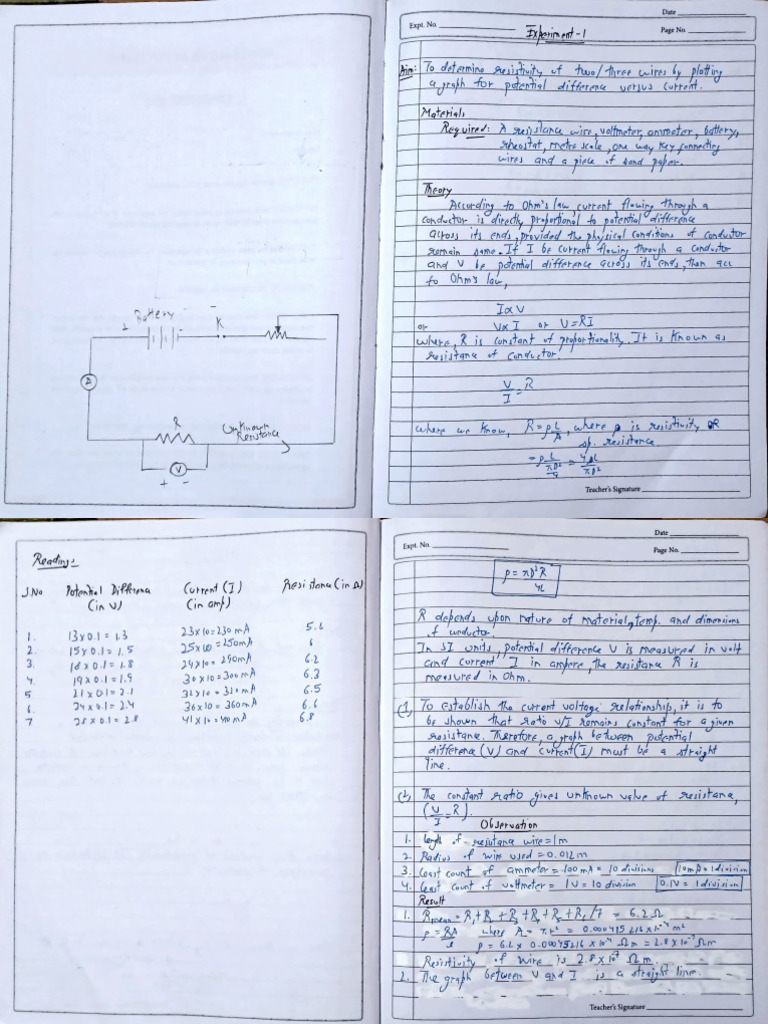Electrical Resistance Experiment | PDF | Optical Materials | Lenses