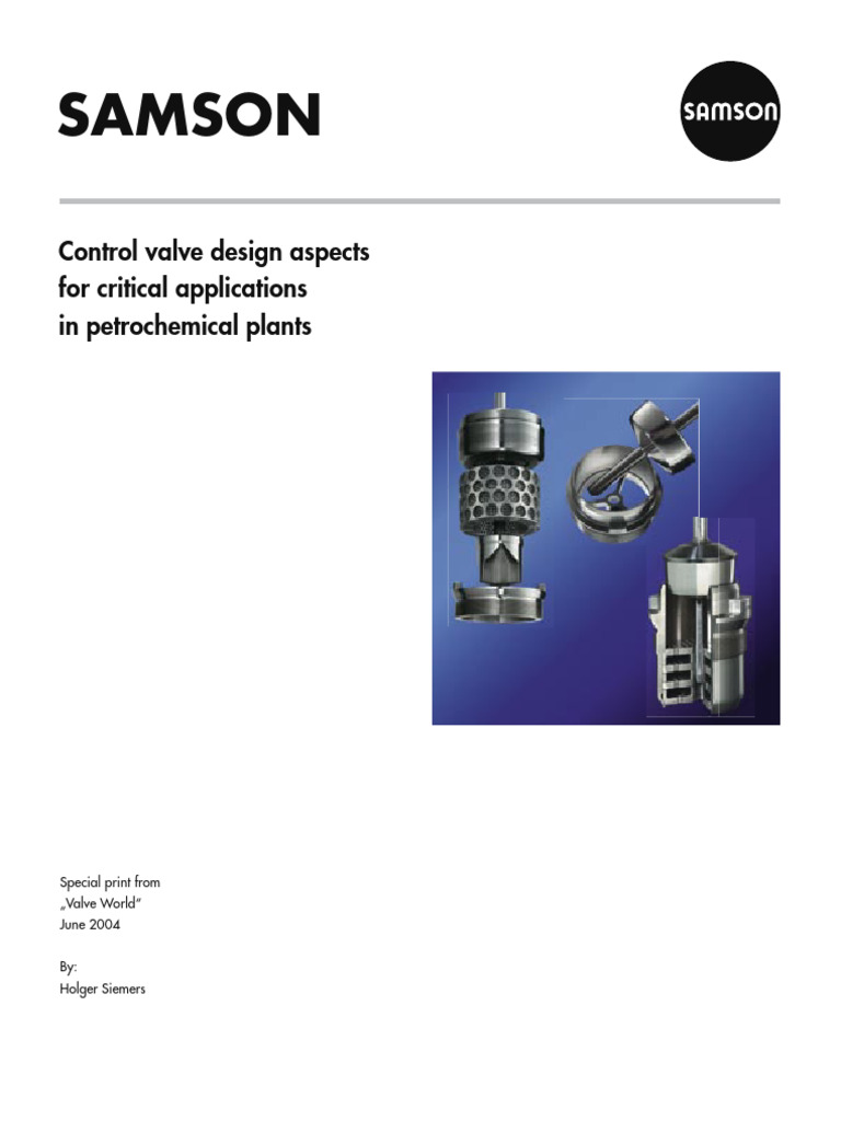 Samson: Control Valve Design Aspects For Critical Applications in ...