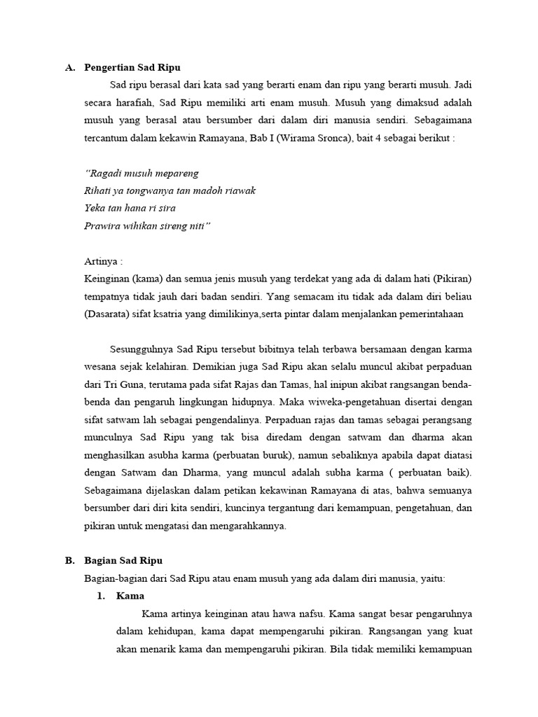 Rangkuman Sad Ripu | PDF | Ilmu Sosial | Hukum