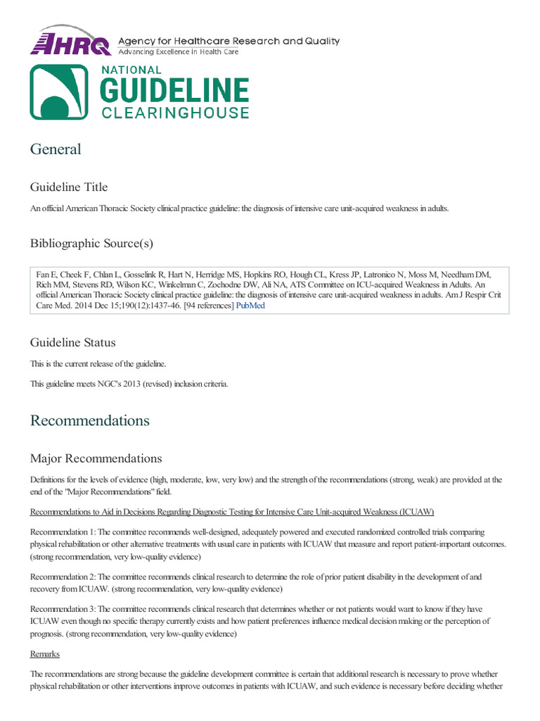 An Official American Thoracic Society Clinical Practice Guideline The ...