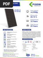 Waaree Data Sheet | PDF | Solar Cell | Solar Power