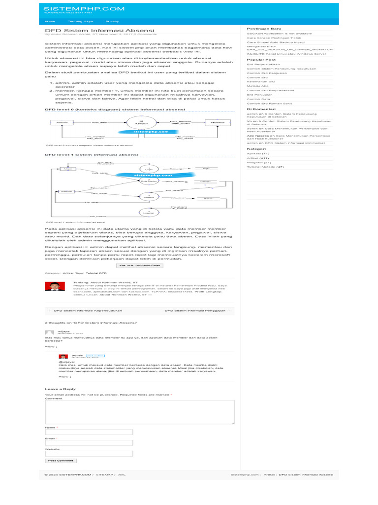 DFD Sistem Informasi Absensi - Script Source Code - Contoh Program ... DFD Sistem Informasi Absensi - Script Source Code - Contoh Program ...