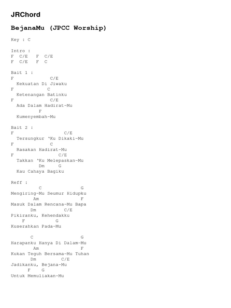 BejanaMu JPCC Worship | PDF BejanaMu JPCC Worship | PDF