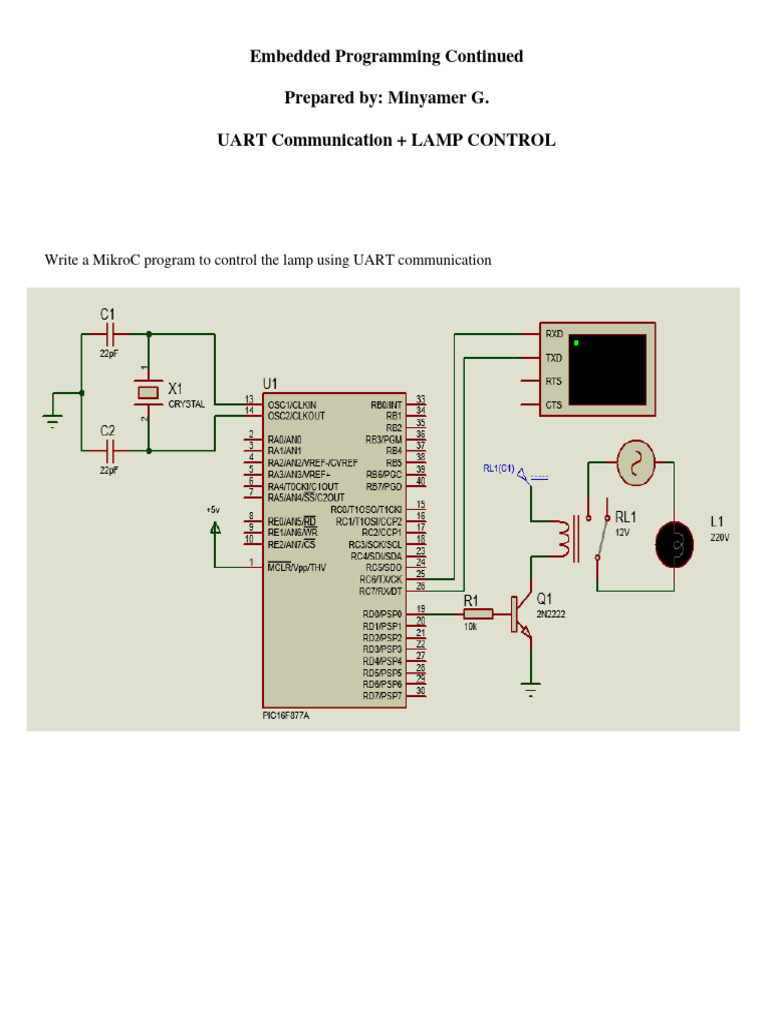 UART Communication + LAMP | PDF