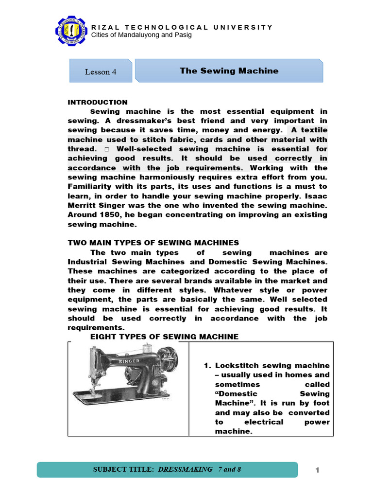 Sewing Machine | PDF