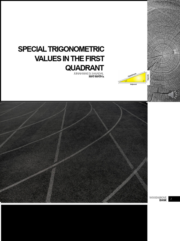 Special Trigonometric Values in The First Quadranttttttt | PDF ...