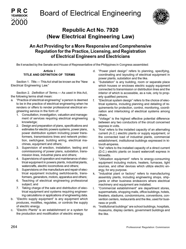 2000 Board of Electrical Engineering | PDF