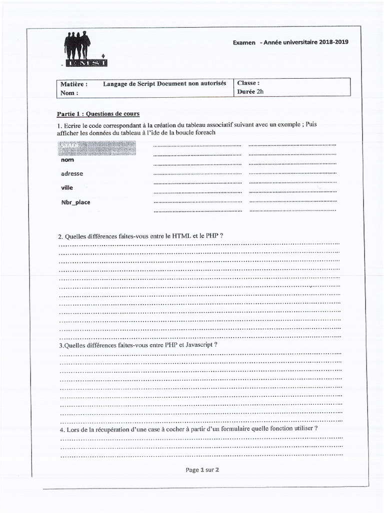 Examens 1ap de S1 2018-2019-10012020163705 | PDF