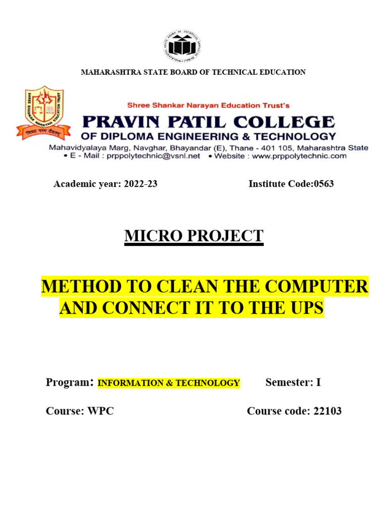 12 Wpc Microproject | PDF | Engineering | Information