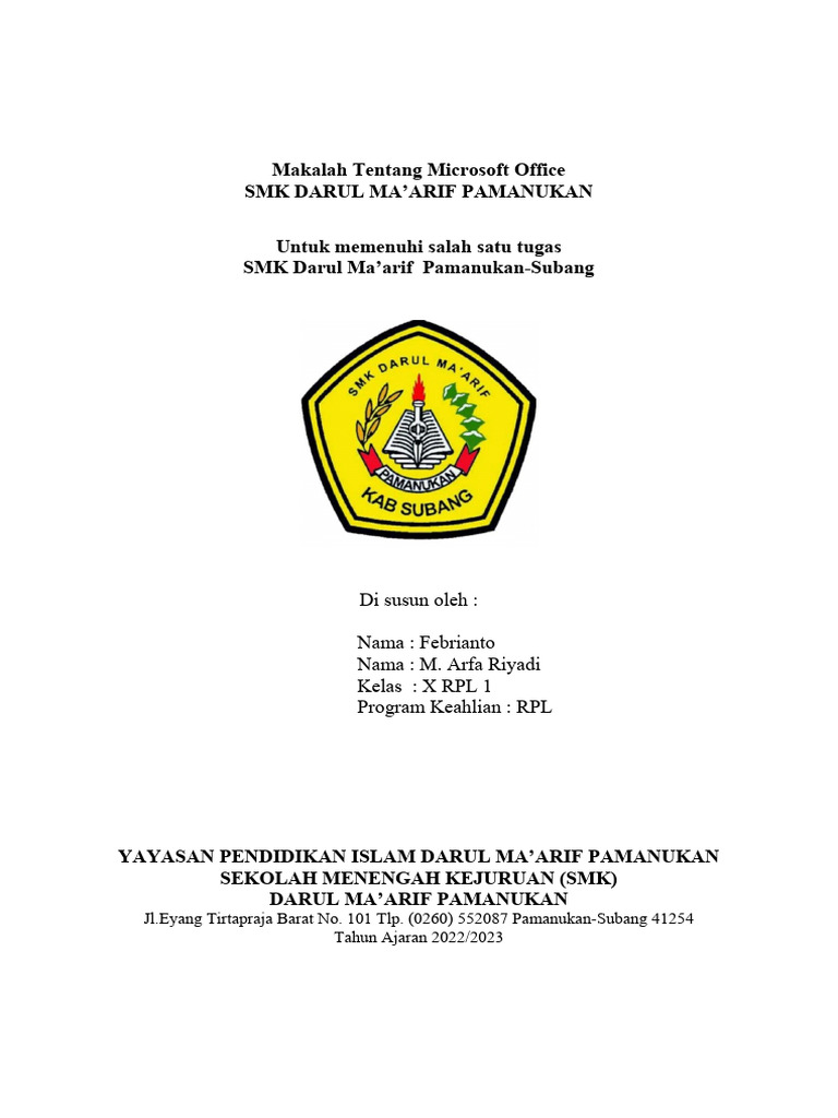 Tugas Informatika Microsoft Office | PDF