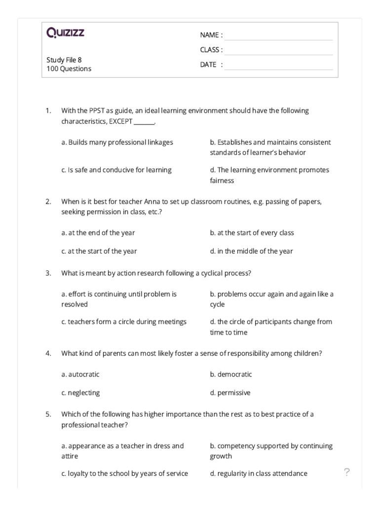 Study File 8 | PDF | Learning | Teachers