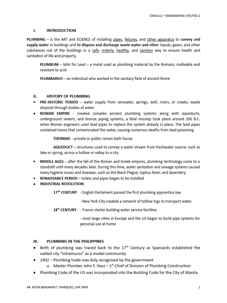 Introduction To Plumbing | PDF | Social Science | Home & Garden