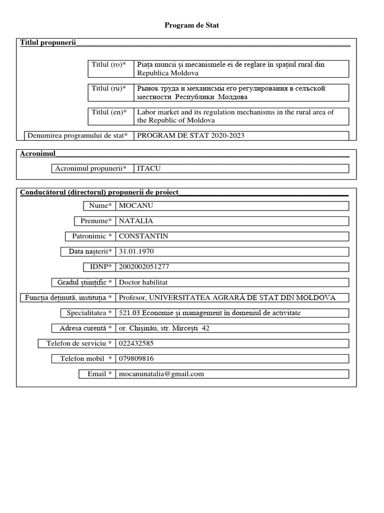 Model Formular PS | PDF