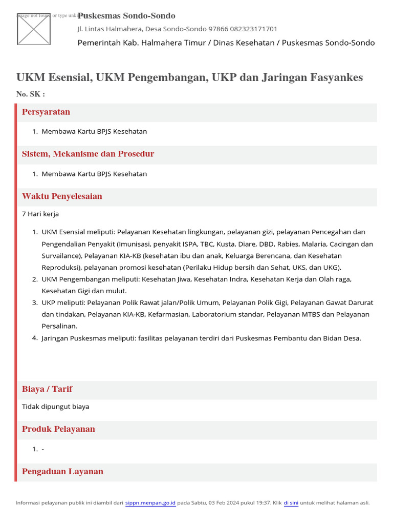 Unduh Standar Pelayanan - UKM Esensial, UKM Pengembangan, UKP Dan Jaringan Fasyankes | PDF