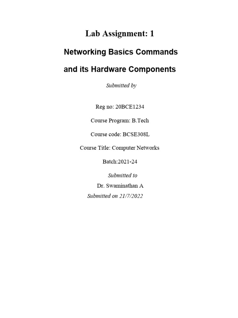CN Lab1 | PDF | Computer Network | Network Interface Controller