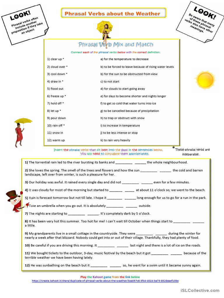 Phrasal Verbs About The Weather | PDF