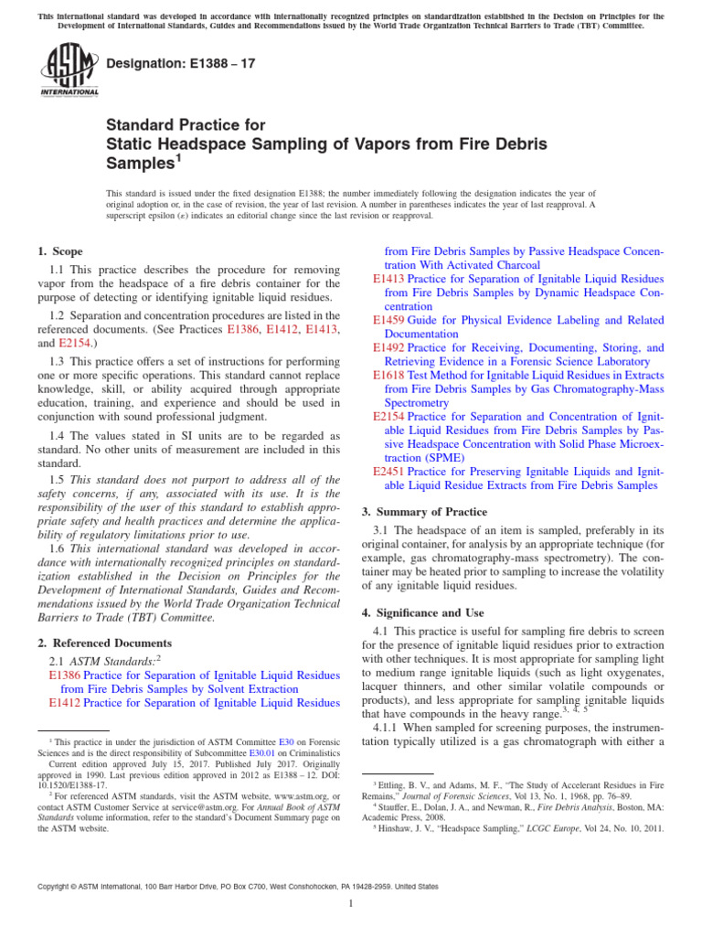 Astm e 1388 - 17 | PDF