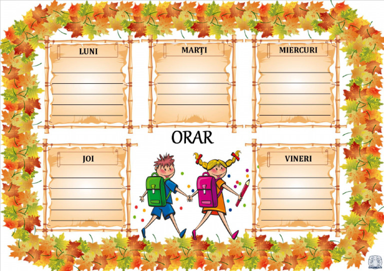 Orar 2 Școlari | PDF